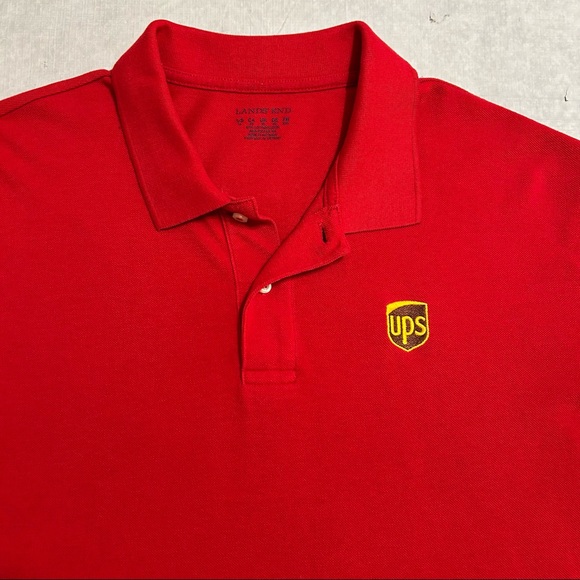Lands' End | Shirts | Ups Red Polo Mens Xl Delivery Employee Uniform ...